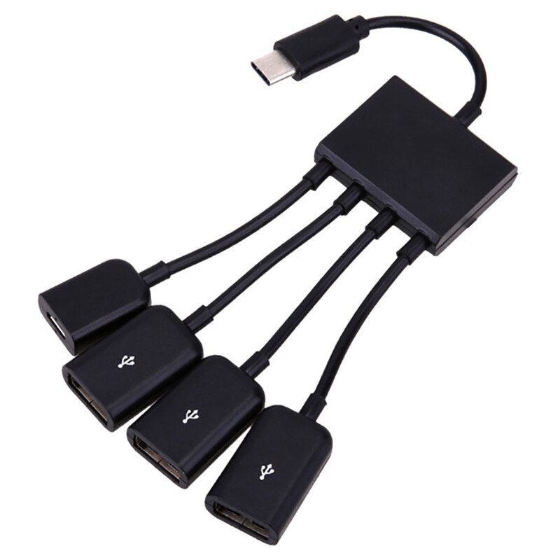 Type-C to Micro-USB Hub USB 3.1 4-Port Powered OTG... – Grandado