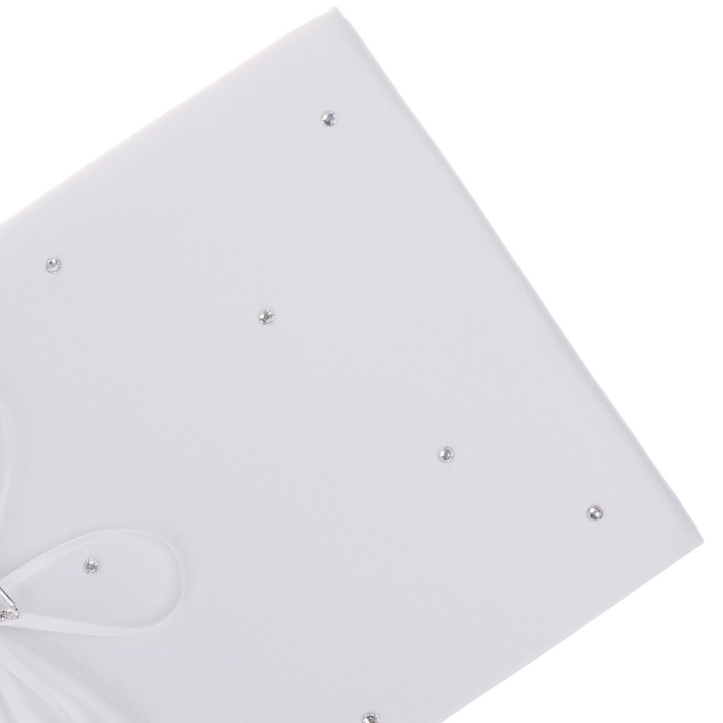 White Wedding Guest Register Comment Book Silver P... – Grandado