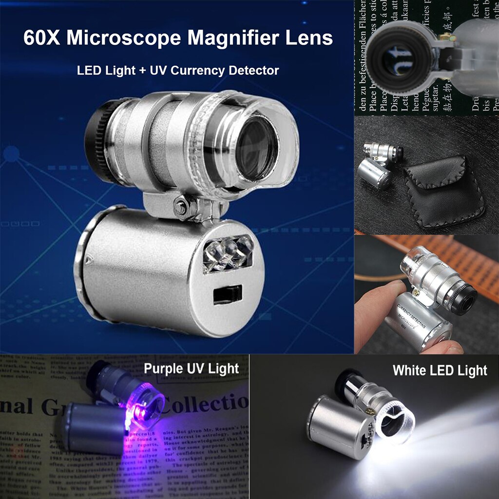 Mini Microscope with LED Lamp Jeweler Magnifier Lo... – Grandado