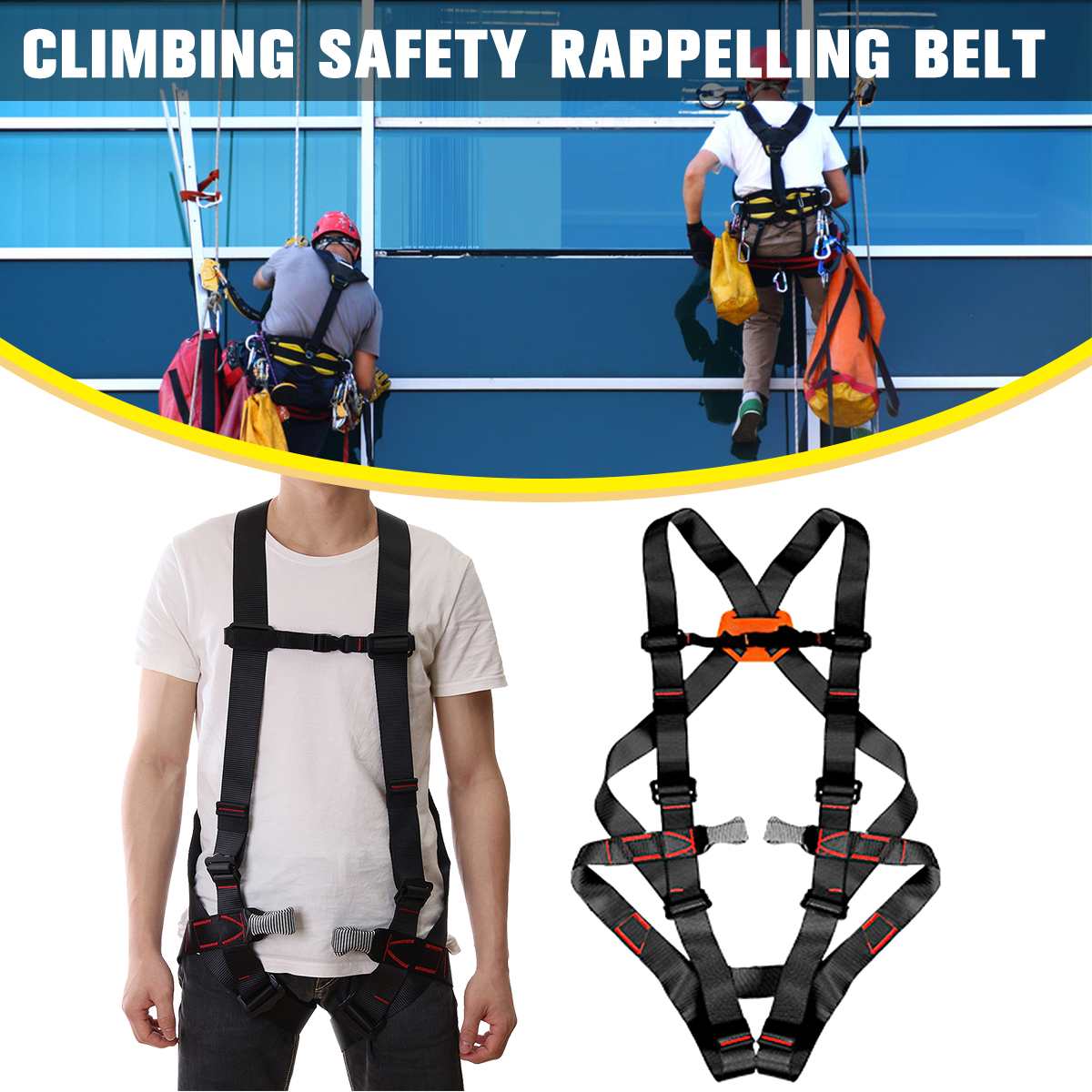 Outdoor Climbing Safety Belt Climb Mountain Rope S... – Grandado