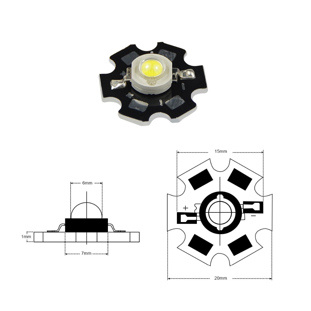 10Pcs/lots 1W 3W LED lamp Chip SMD Emitting Diodes... – Grandado