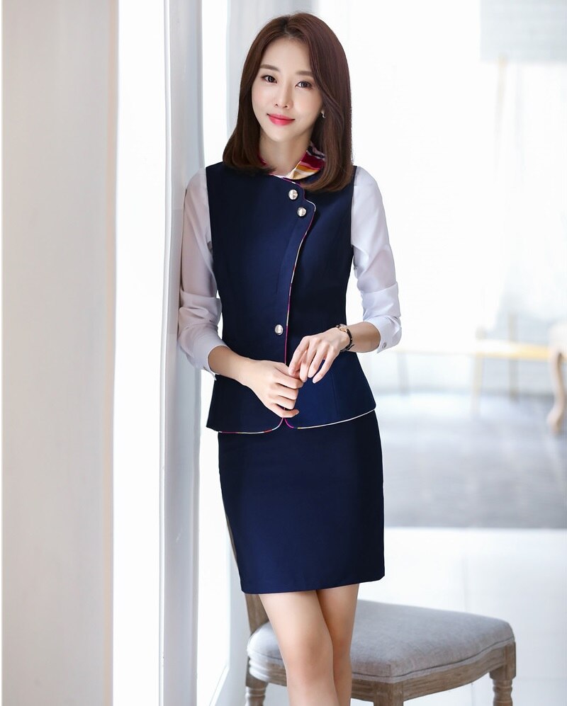 Formal Two Piece Women Business Suits with Skirt a... – Grandado