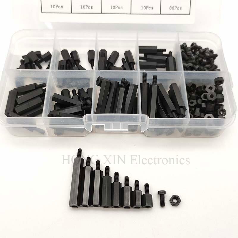 240Pcs M2.5 Black Male-Female Hex Nylon Spacers PC... – Vicedeal