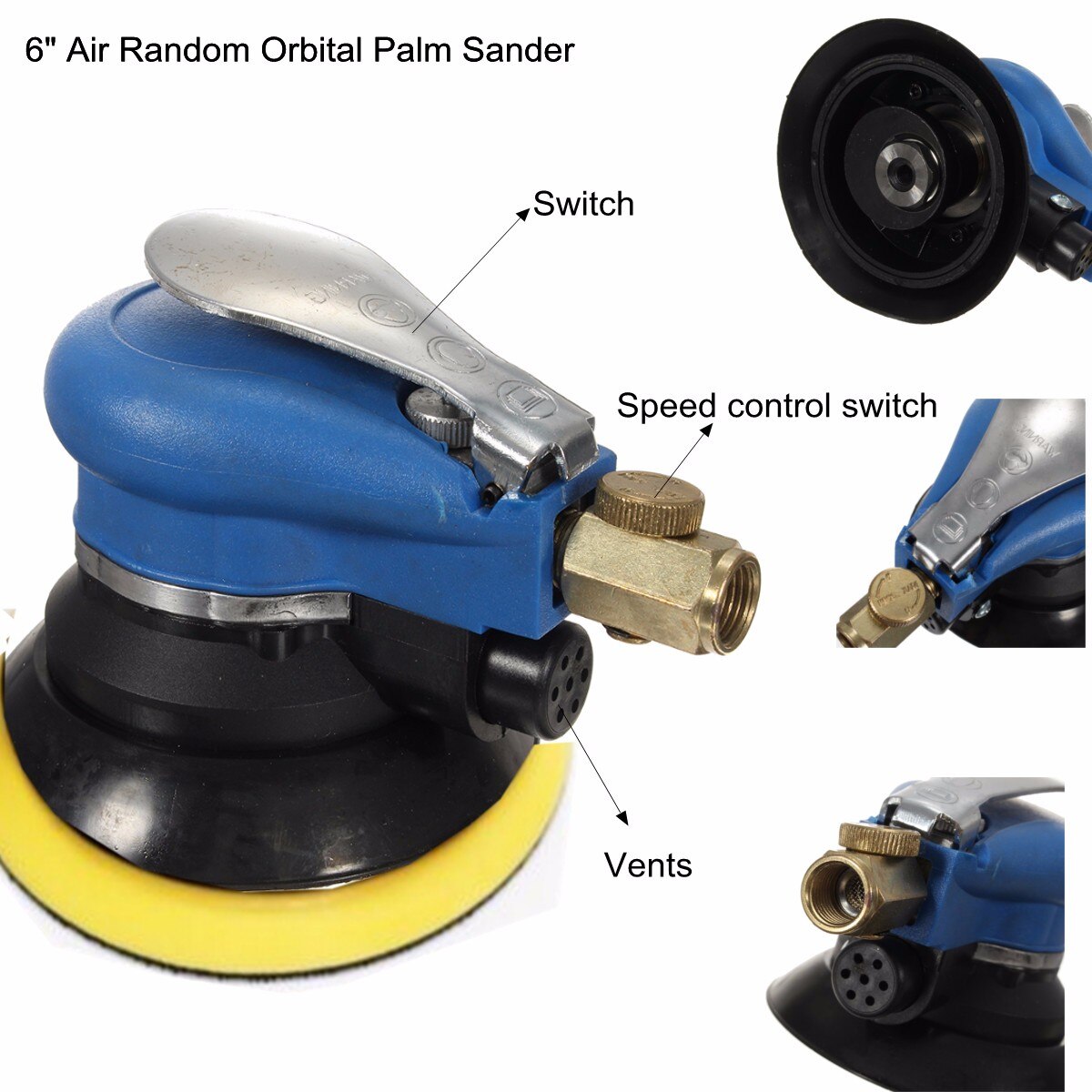 6inch 9000RPM 150mm Classic Random Orbit Sander wi... – Grandado