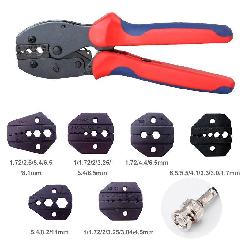 RG316 RG55 RG58 RG59 RG11 Krimpen Tang Coaxiale Co... – Vicedeal