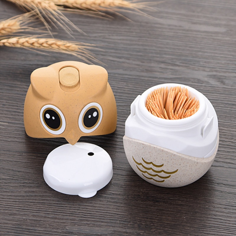 Toothpick Storage Box Cute Cartoon Owl Shaped Home... – Grandado