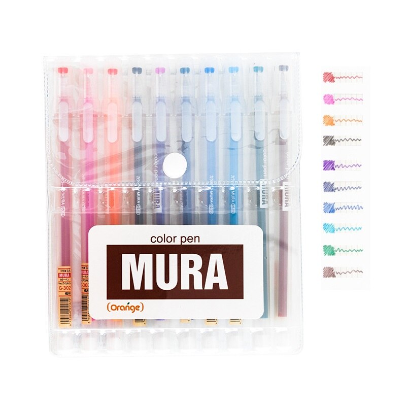 6/10/12 Kleur Pen Set Transparante Mura Stijl 0.5M... – Grandado
