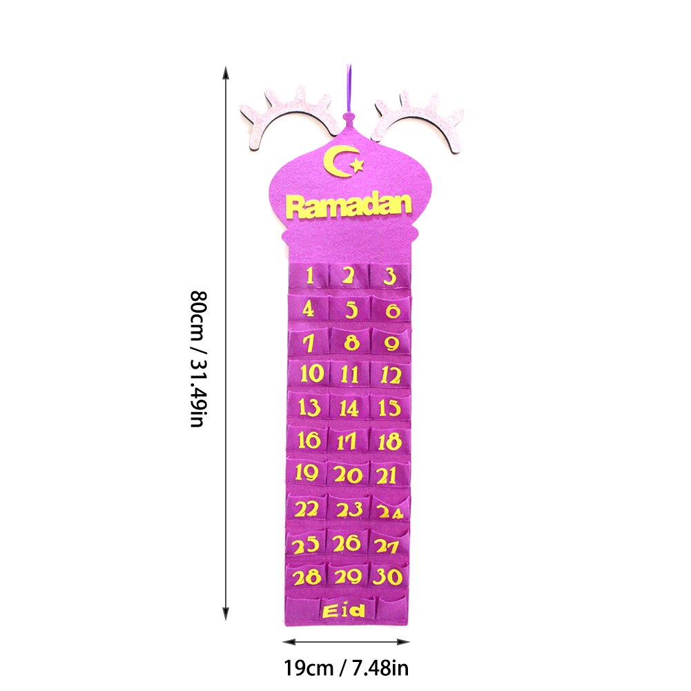 Eid Mubarak Countdown Calendar Felt Ramadan Calend... – Grandado