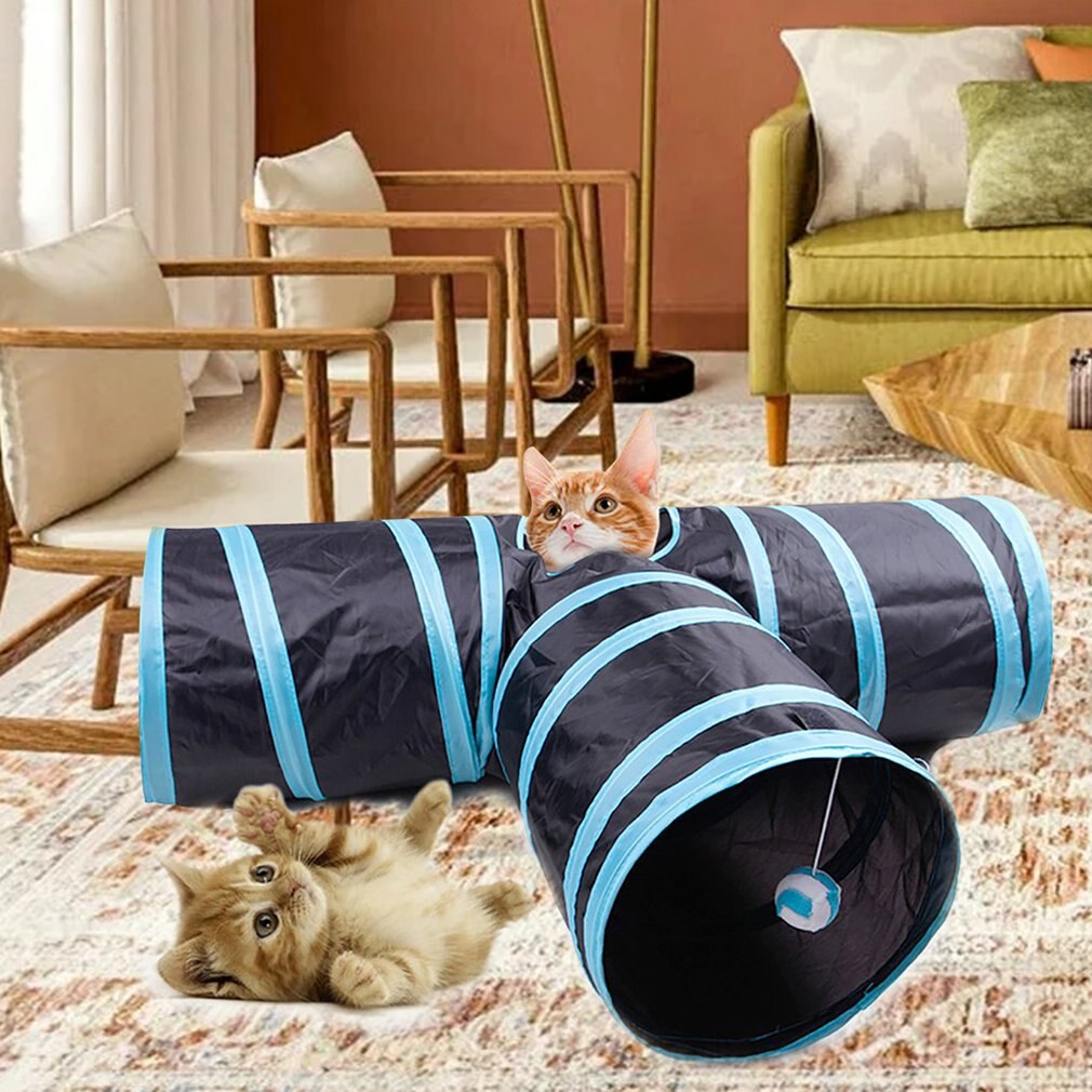 3 Gaten Kat Tunnel Grappig Speelgoed Voor Katten O... – Vicedeal
