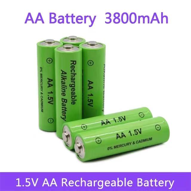 AA battery 3800mAh 1.5V battery Rechargeable batte... – Grandado