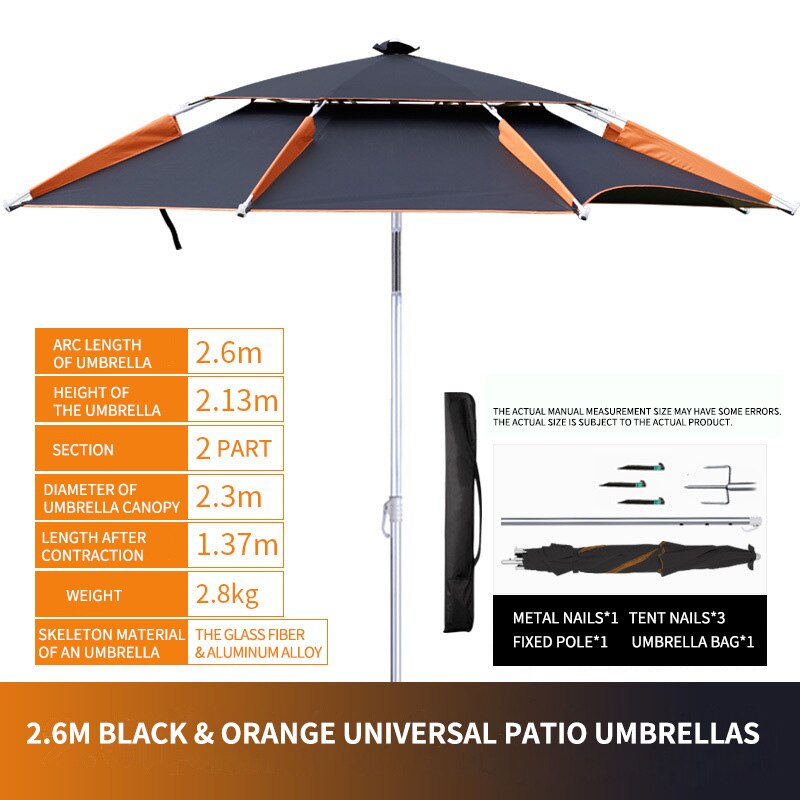 1.8-2.6M Parasol Vissen Paraplu Outdoor Camping Ge... – Vicedeal