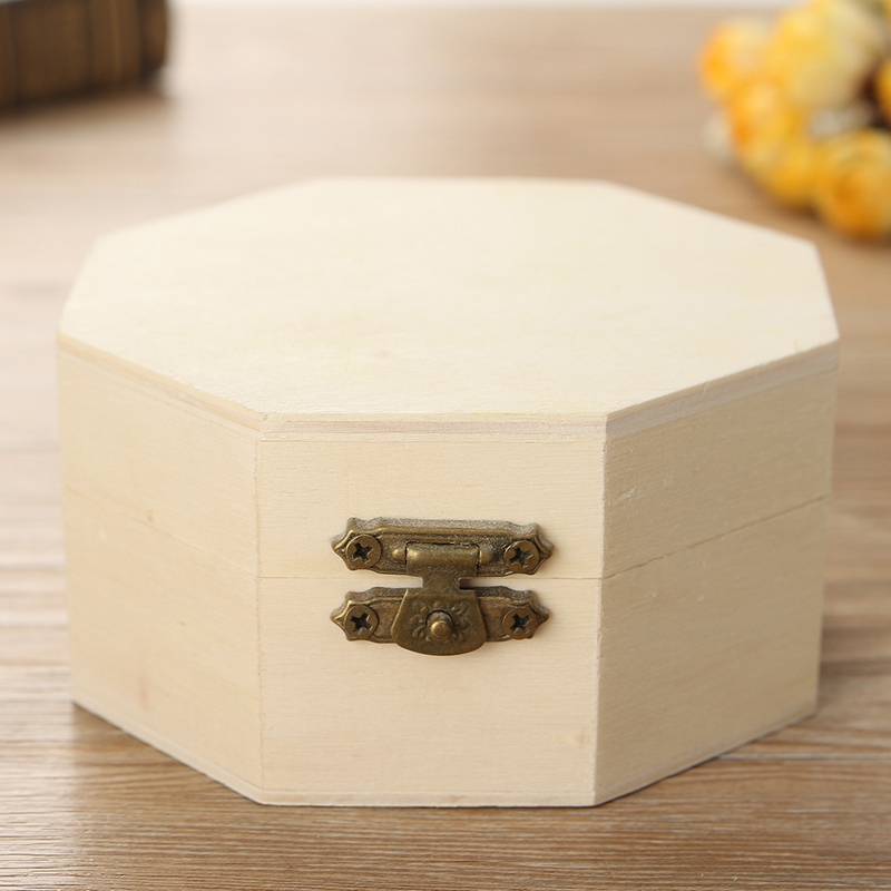 KiWarm Wooden Octagon Box Jewelry Organizer Storag... – Grandado