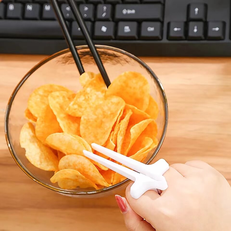 Snack Finger Chopsticks Portable Potato Chip Tongs... – Grandado