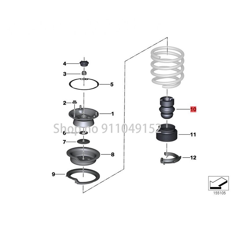 AUTO Hilfs stoßdämpfer vorne E46 318CI N42 E46 320... – Vicedeal