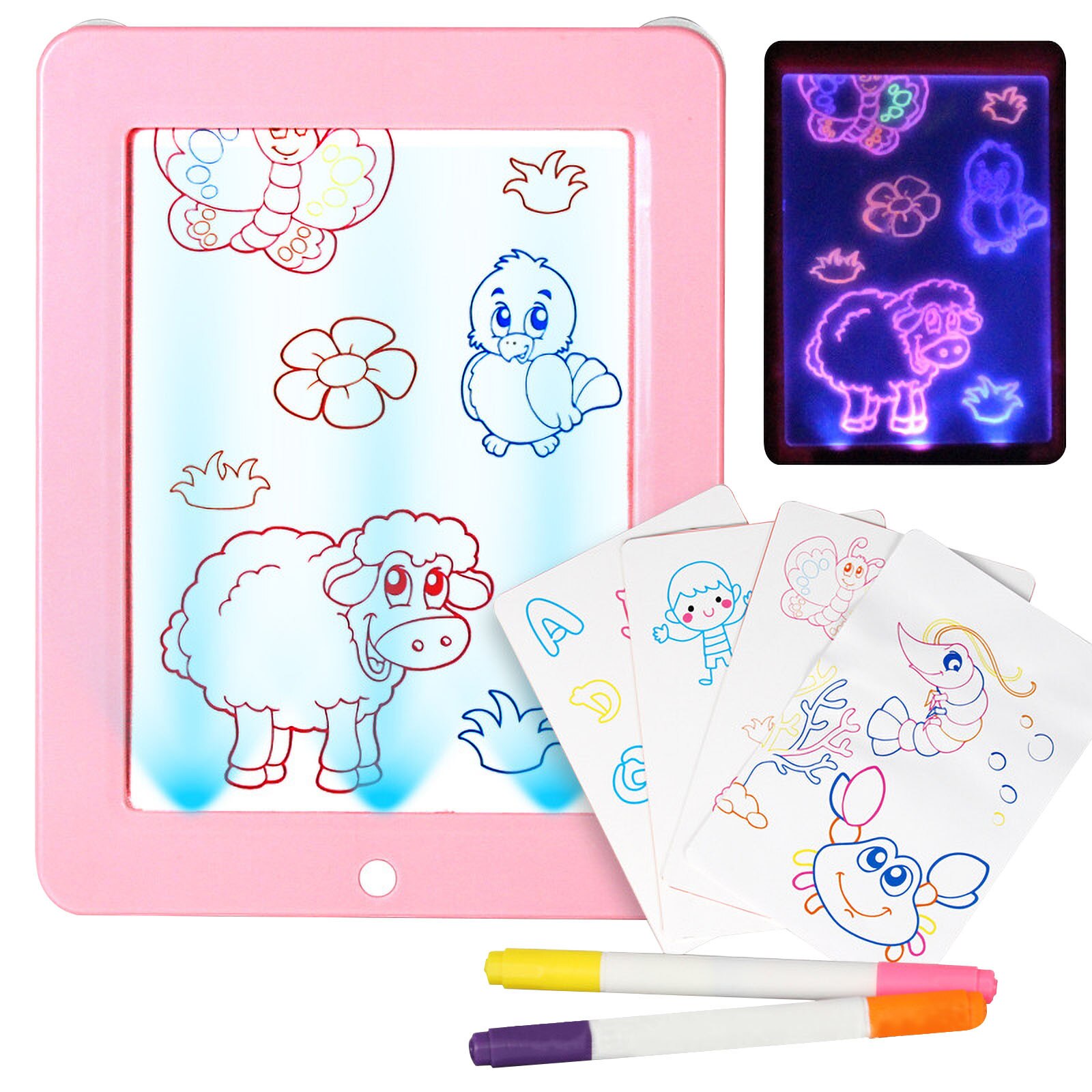 4# Children's Luminous Drawing Board Magic Pad Dra... – Vicedeal