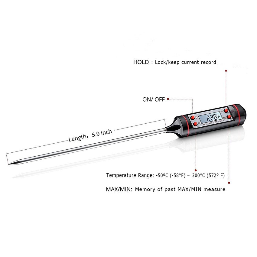 Memdoo Instant Read Digital Meat Thermometer Digit Vicedeal