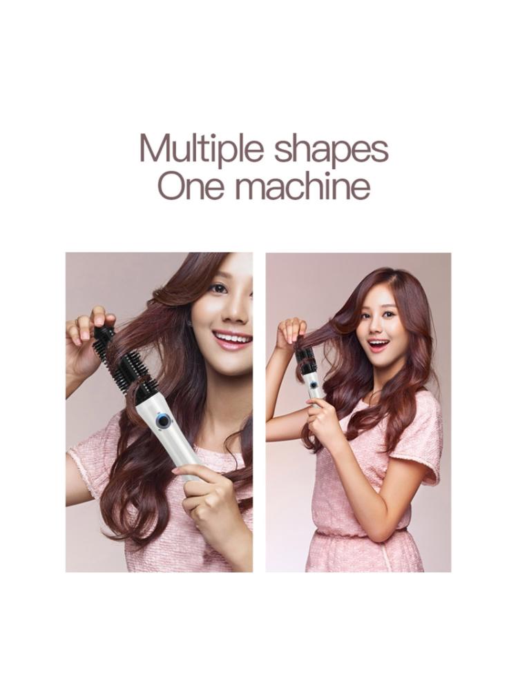 Mini Travel Curling Iron Brush Ceramic Tourmaline ... – Grandado