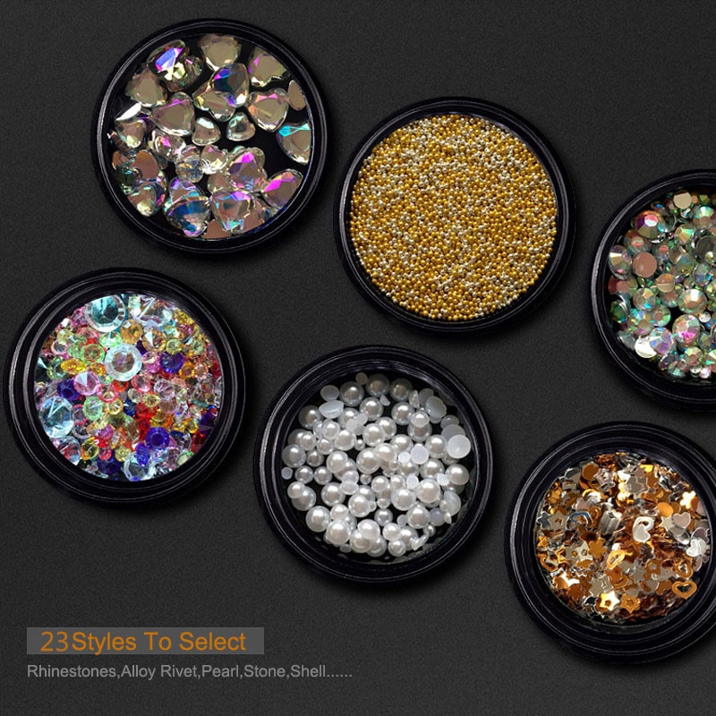 1 æske 3d nail art dekorationer negle rhinestones ... – Grandado