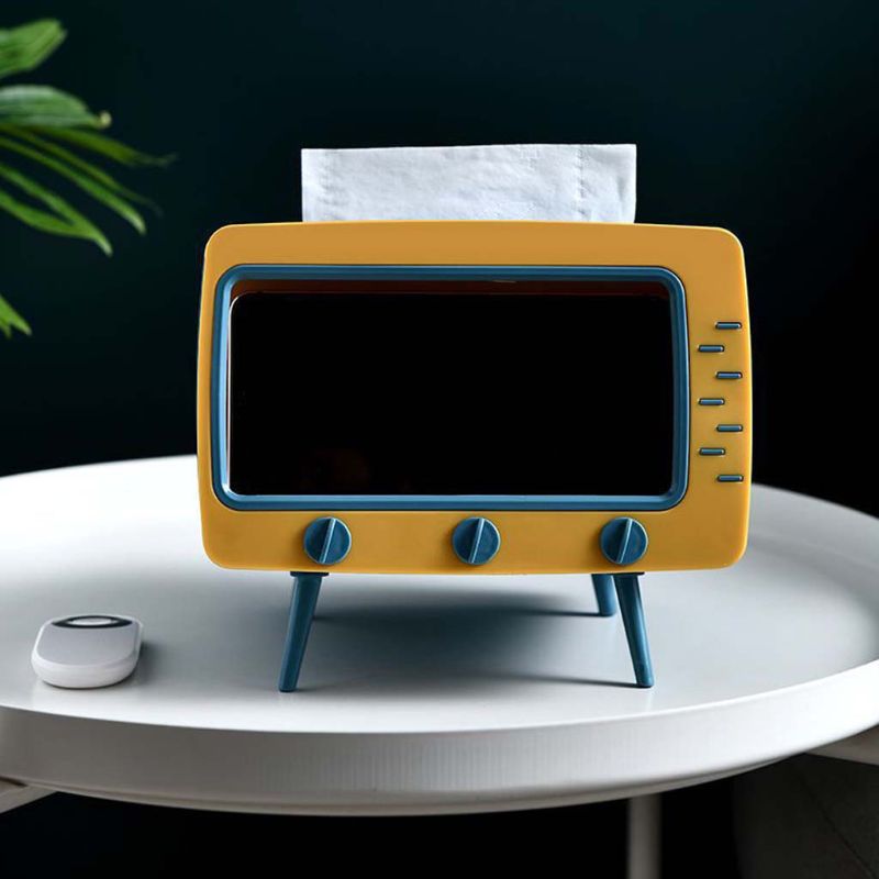 TV Tissue Box Dispenser Storage Napkin Case with M... – Vicedeal