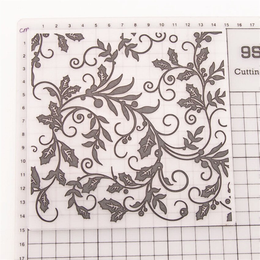 15x15cm Vine leaves Embossing folders Plastic bump... – Grandado