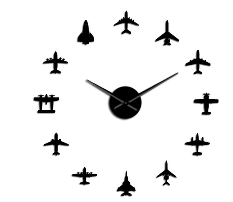 Modern DIY Flying Plane Fighter Je Giant Wall Cloc... – Vicedeal