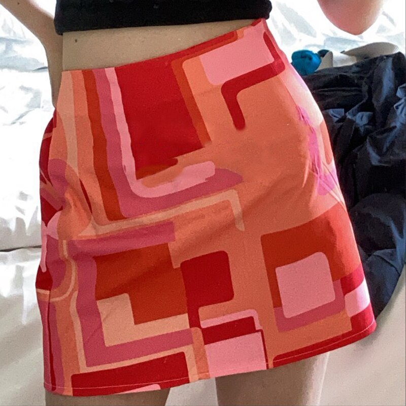 Kawaii Rok Gedrukt 90S Vintage Rokken Y2k Mini Rok... – Vicedeal