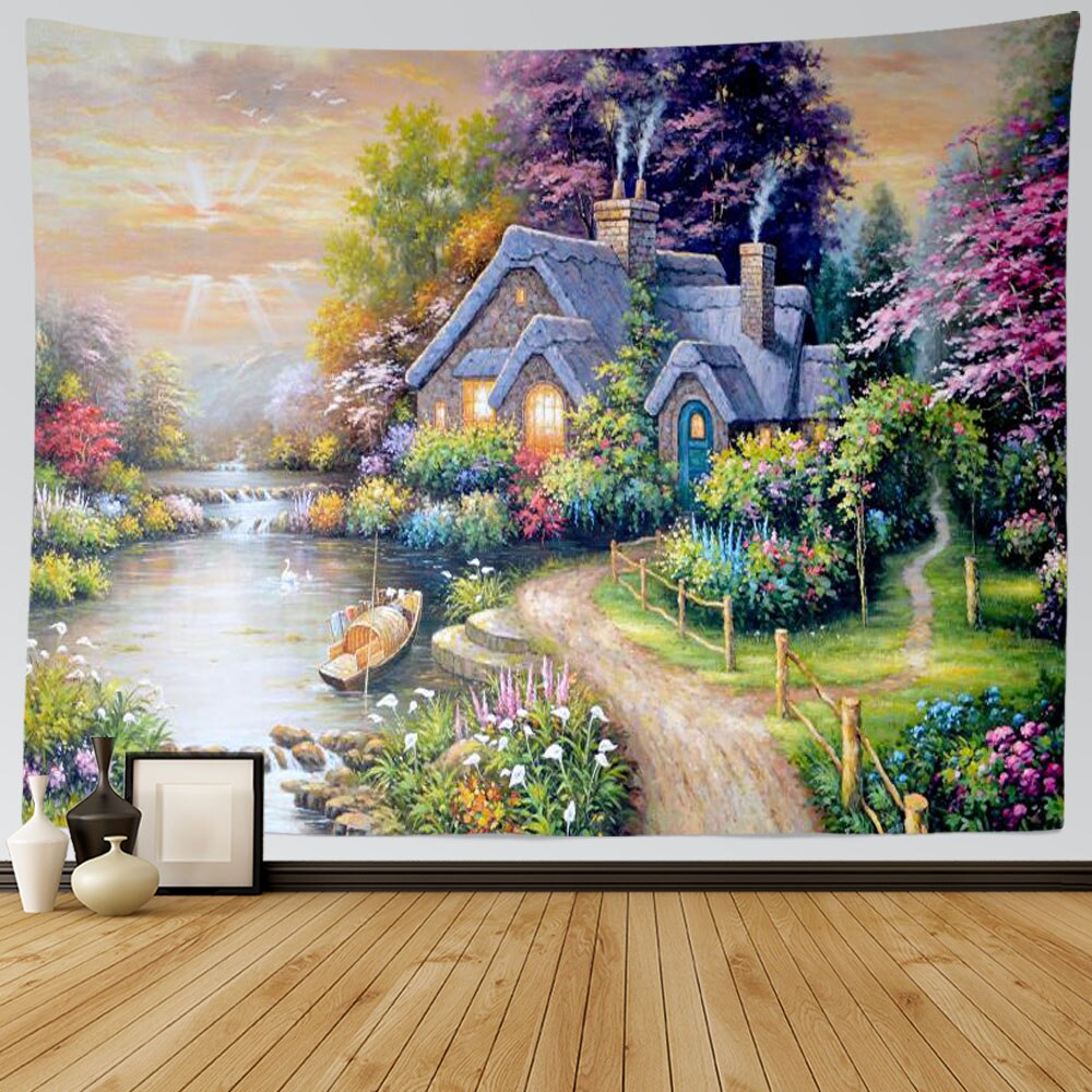SepYue Tapestry Bedroom Decor Scenic Country Cotta... – Vicedeal