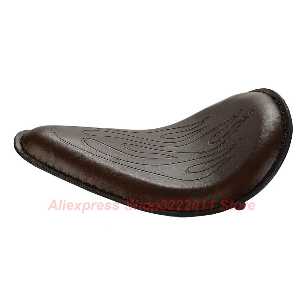 Brown Flame Solo Custom Leather Motorcycle Seat Sa... – Vicedeal