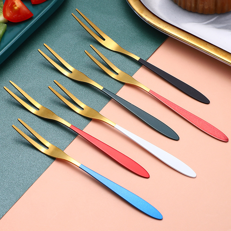 5PCS Fruit Salad Fork 304 Stainless Steel Cutlery ... – Grandado