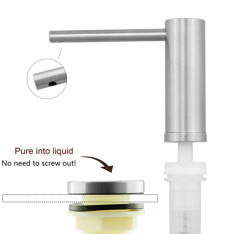 304 kjøkkenvask i rustfritt stål flytende såpedisp... – Grandado