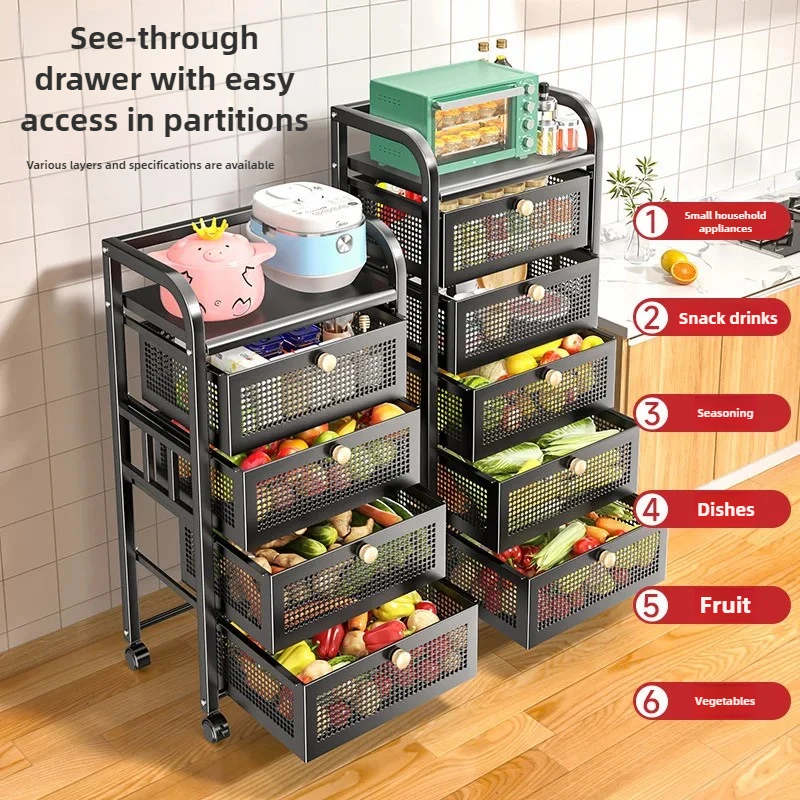 Floor-to-Ceiling Multi-Layer Kitchen Storage Rack ... – Grandado