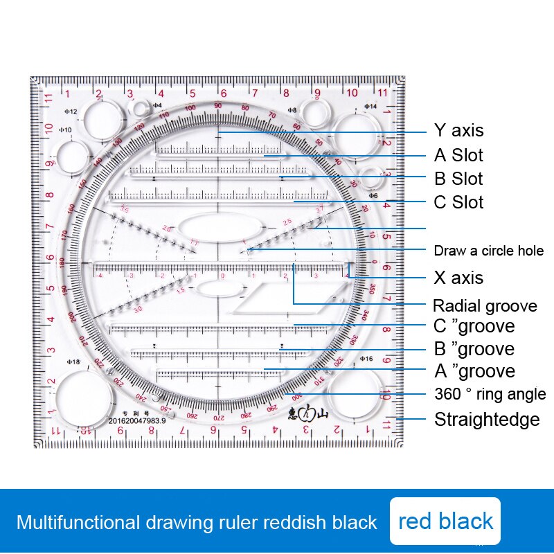 Multifunctionele Heerser Set Math Geometry Cirkel ... – Vicedeal