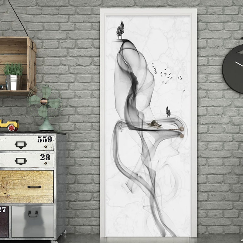 Self-Adhesive Door Sticker Modern 3D Abstract Art ... – Grandado