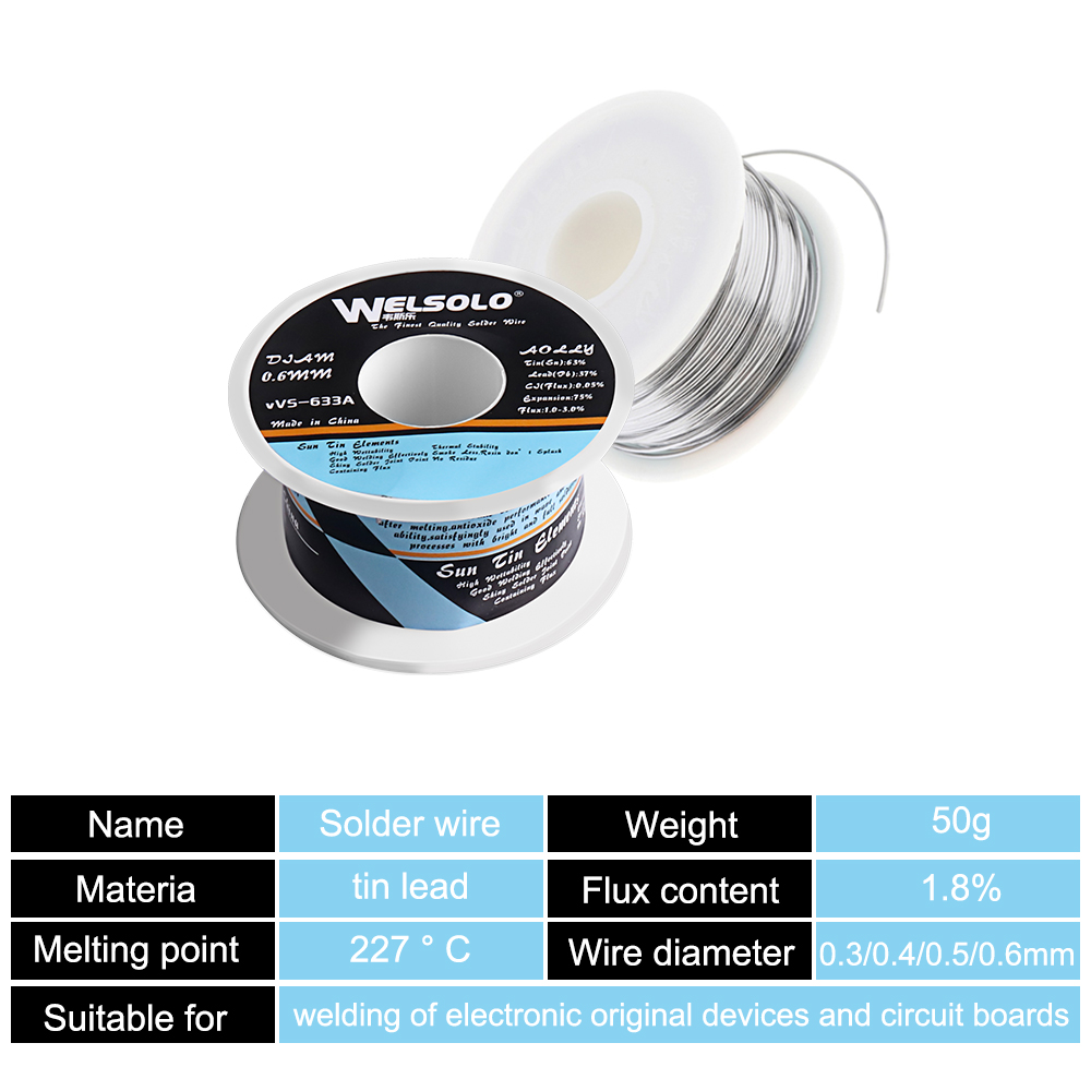Soldeer Met Flux Rosin Core 0.3-0.6Mm 35G 63/37 Ge... – Vicedeal