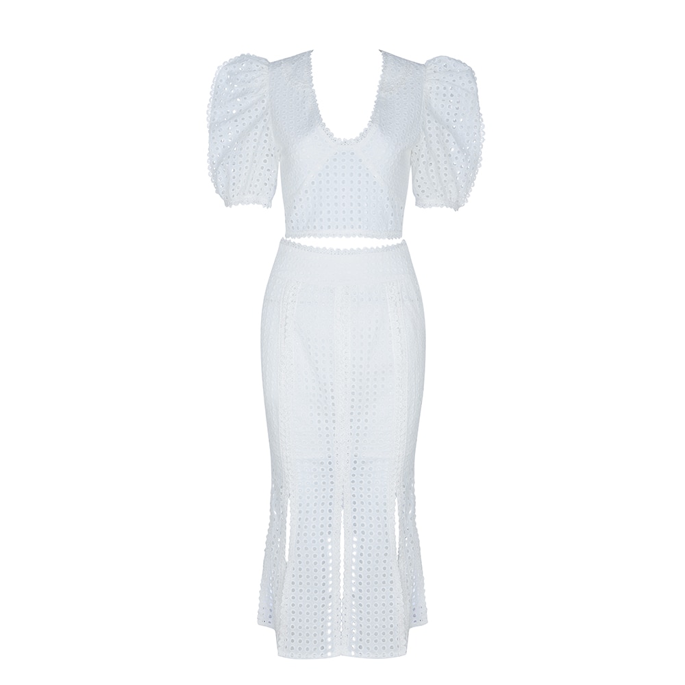 PB Summer Chic Two Pieces Sets Sexy Hollow Out Sho... – Grandado