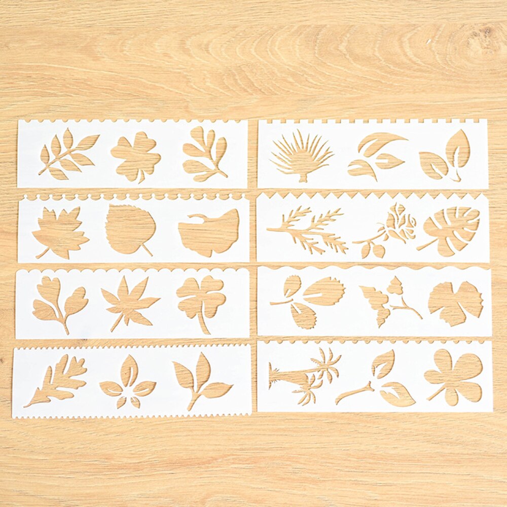 8Sheets DIY Drawing Tool Hollow Lace Ruler Weather... – Grandado