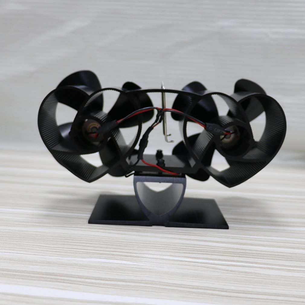 201 mini 4-Blade Heat Powered Wood Stove Fan Therm... – Grandado
