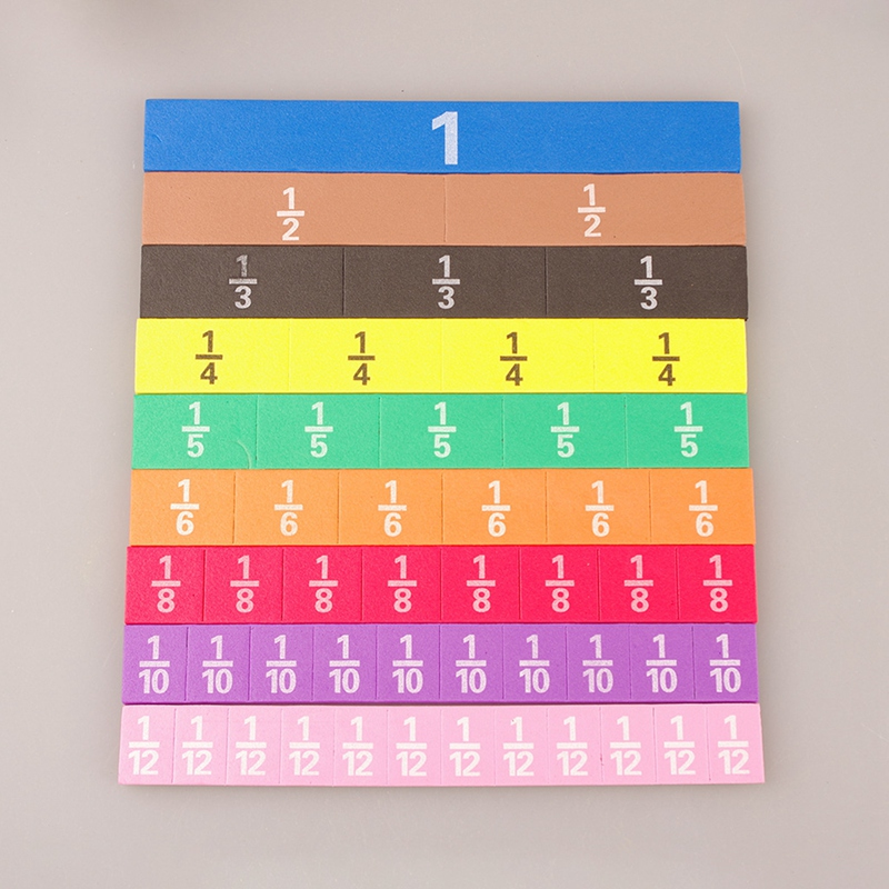 51Pieces Magnetic Rainbow Fraction Tiles Early Edu... – Grandado