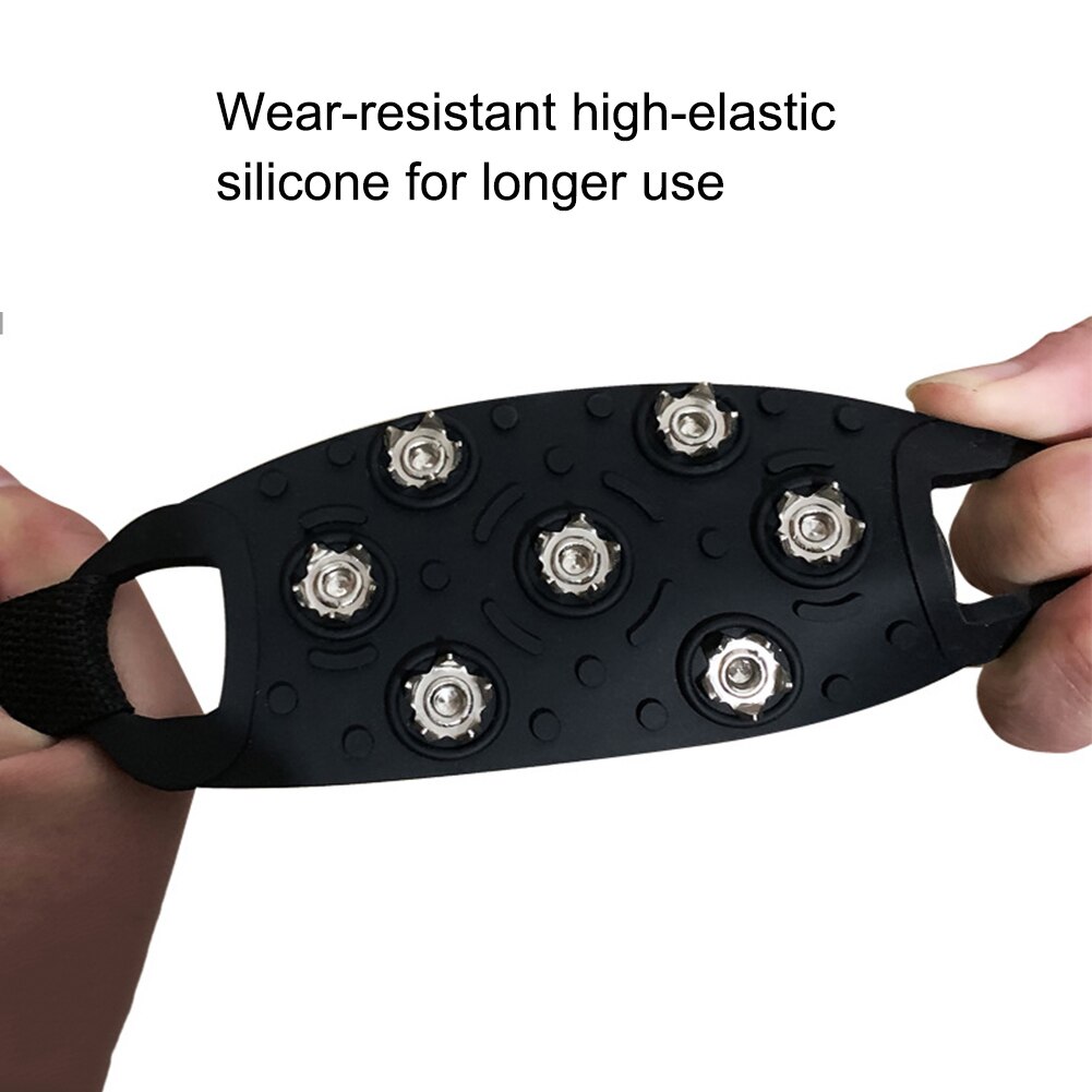7-Teeth Snow Ice Crampons Elastic Rubber Anti Slip... – Grandado