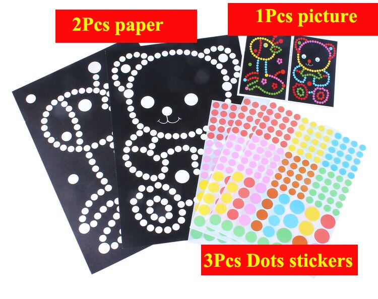 2Pcs/Set DIY Cartoon Animal Dots Sticker Puzzle Ga... – Grandado