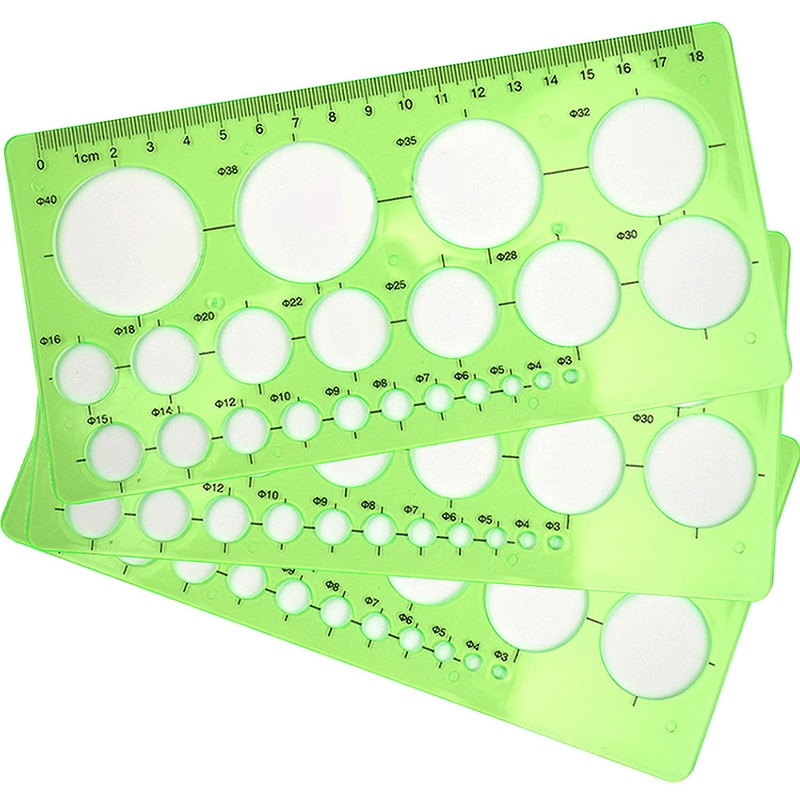 POTENCO drawing Ruler measuring tool Plastic Circl... – Grandado