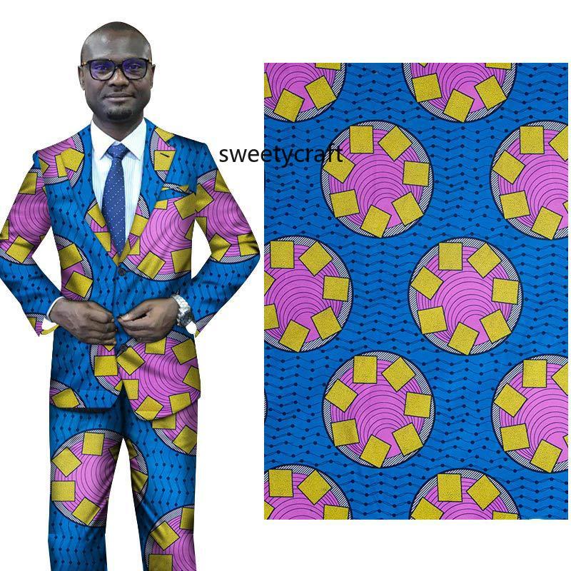 100% Polyester Afrikaanse Stof Wax Blauwe Cirkel N... – Grandado