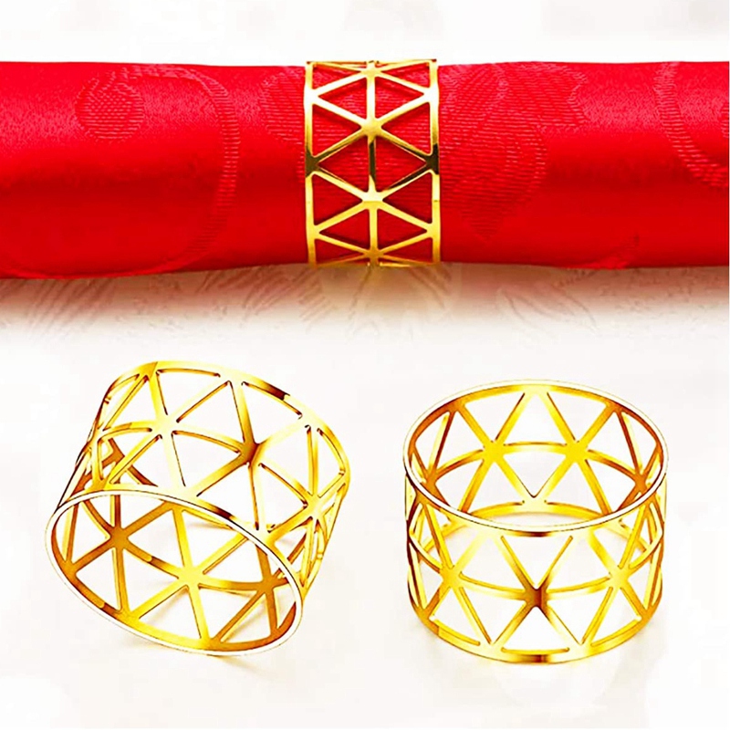 Gold Metal Napkin Rings Durable Metal Napkin Rings... – Vicedeal