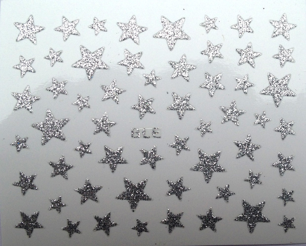 Shiny 3D Nail Slider Stars Stickers Glitter Shiny ... – Grandado