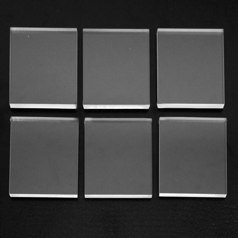 6x Thick 5mm Clear Acrylic Blocks Pads Stamping Ru... – Grandado