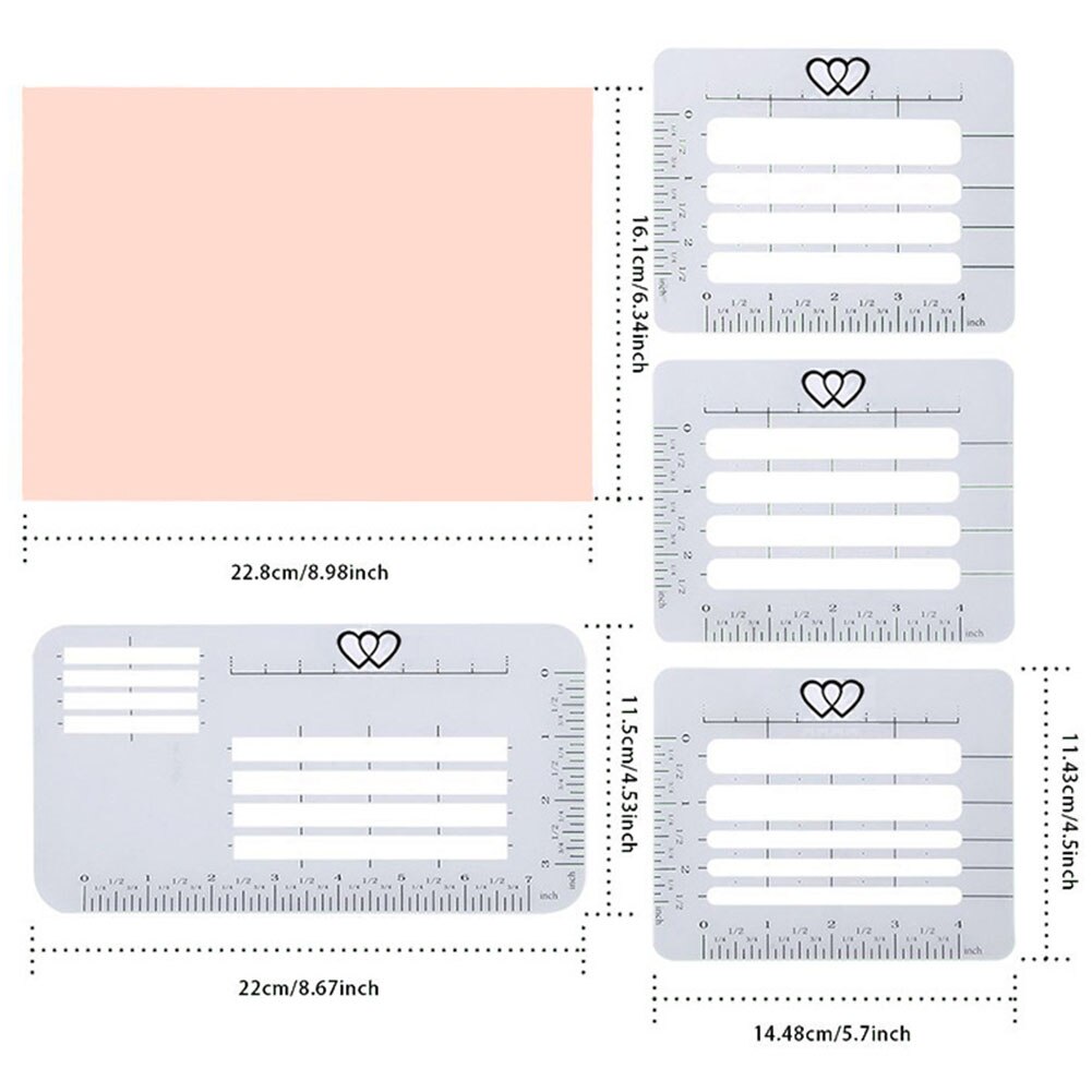 4pcs Letter Transparent Templates Rulers Envelope ... – Grandado