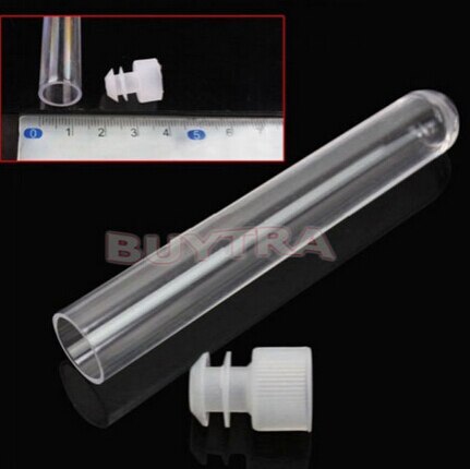 10 Pcs 12x100mm Clear Plastic Test Tubes With Whit... – Grandado