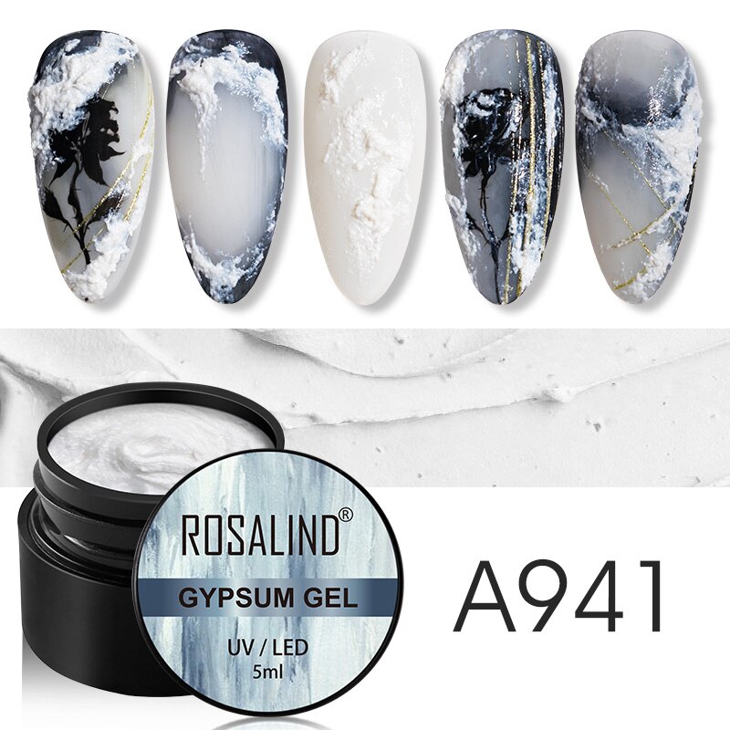 ROSALIND White Gypsum Gel Polish Create Unique Sty... – Grandado