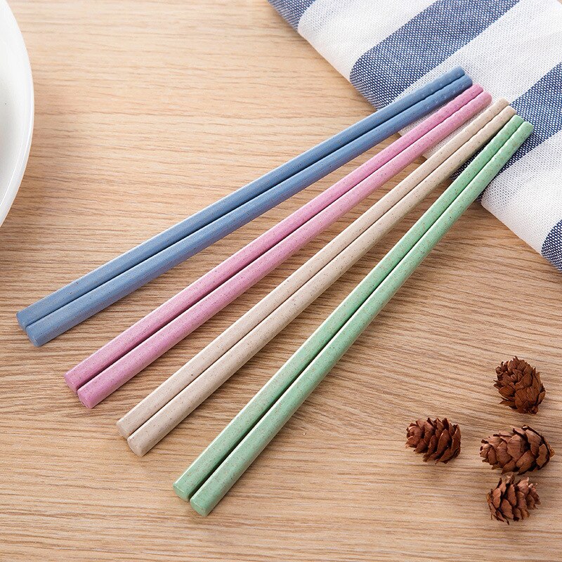 1 Pairs Non-slip Wheat Straw Chopsticks Household ... – Vicedeal