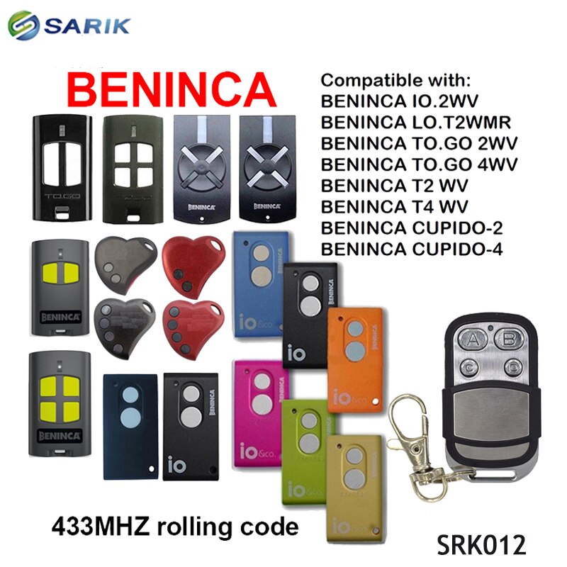 Beninca. GAAN 2WV garagedeur compatibel zender Ben... – Vicedeal